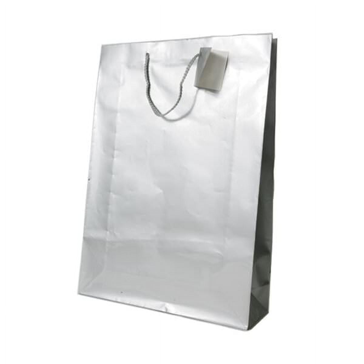 JAM Glossy Gift Bags, 12.5 x 17 x 6, Silver, 1/Pack, X, Large - Walmart.com