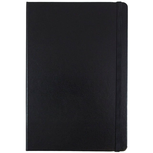 JAM Hardcover Notebook with Elastic Band, 1/Pack, Black, Large, 5 7/8 x ...