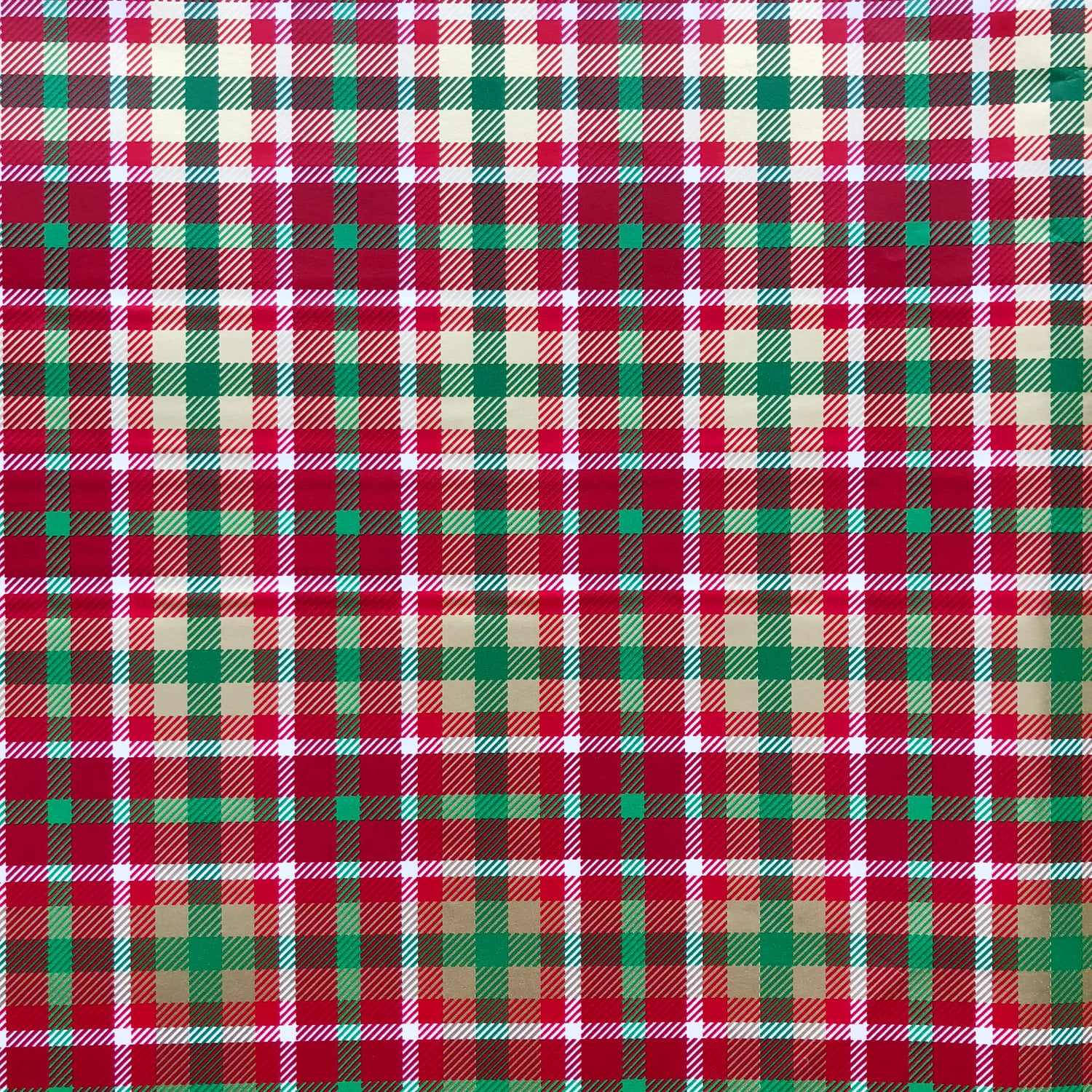 JAM Industrial Bulk Wrapping Paper, 1/Pack, Christmas Plaid Gift Wrap ...