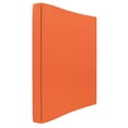 JAM Italian Leather 3 Small Ring Binder, 3/4 Inch, 1/Pack, Orange ...