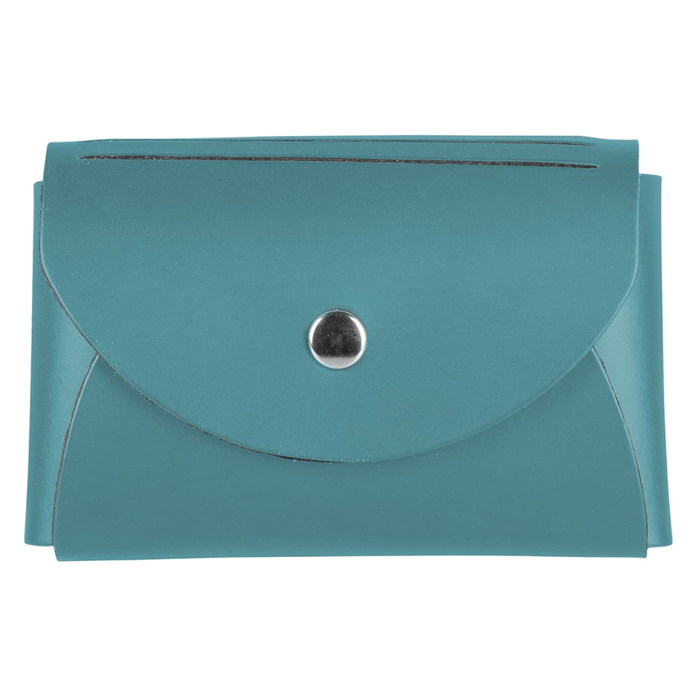 JAM Leather Snap Business Card Case, 1/Pack, Teal, Round Flap - Walmart.com