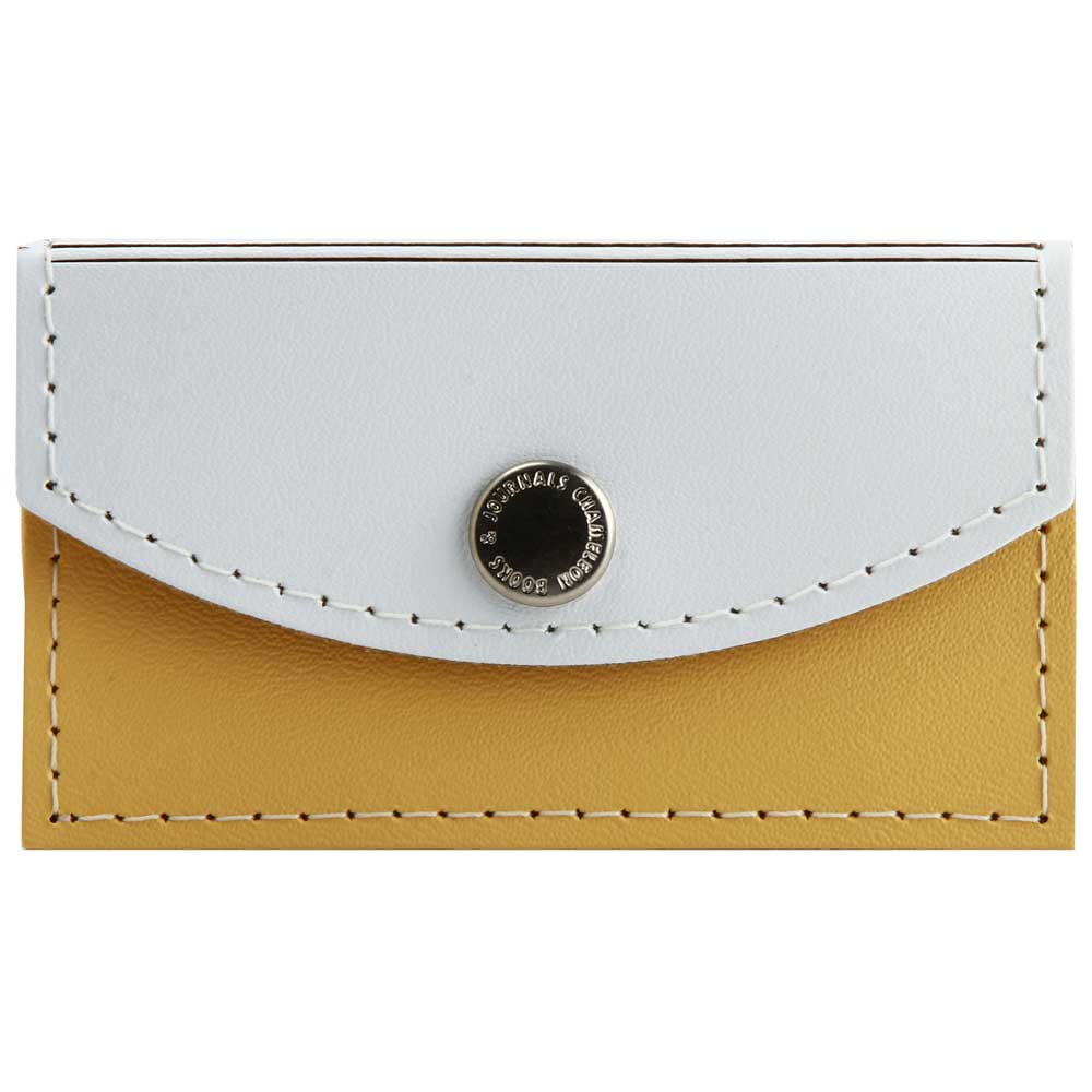 JAM Leather Snap Business Card Case, 1/Pack, Yellow and White - Walmart.com
