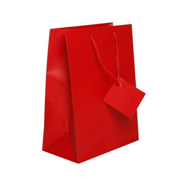 JAM Matte Gift Bag, 8 x 10 x 4, Red, 1/Pack, Medium - Walmart.com