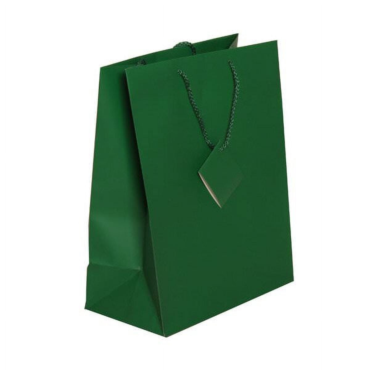 JAM Matte Gift Bags, 10 x 13 x 5, Green, 100/Pack, Large - Walmart.com