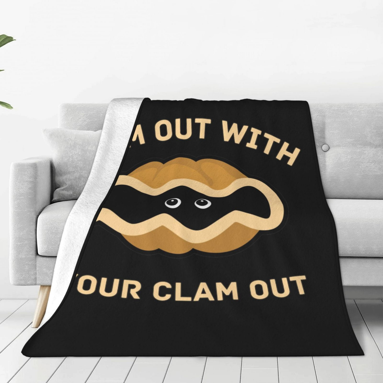 JAM Out with Your Clam Out Bed Blanket Fleece Throw Blankets Sofa Plush ...