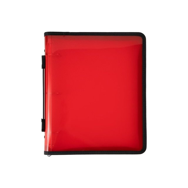 JAM PAPER Zipper 1/2" 3-Ring Binder Red (400738571) - Walmart.com