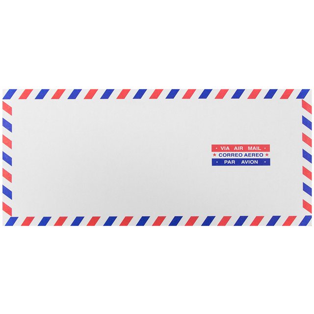 JAM Paper® #10 Airmail Envelopes, 4 1/4" x 9 1/2", 500/box - Walmart.com
