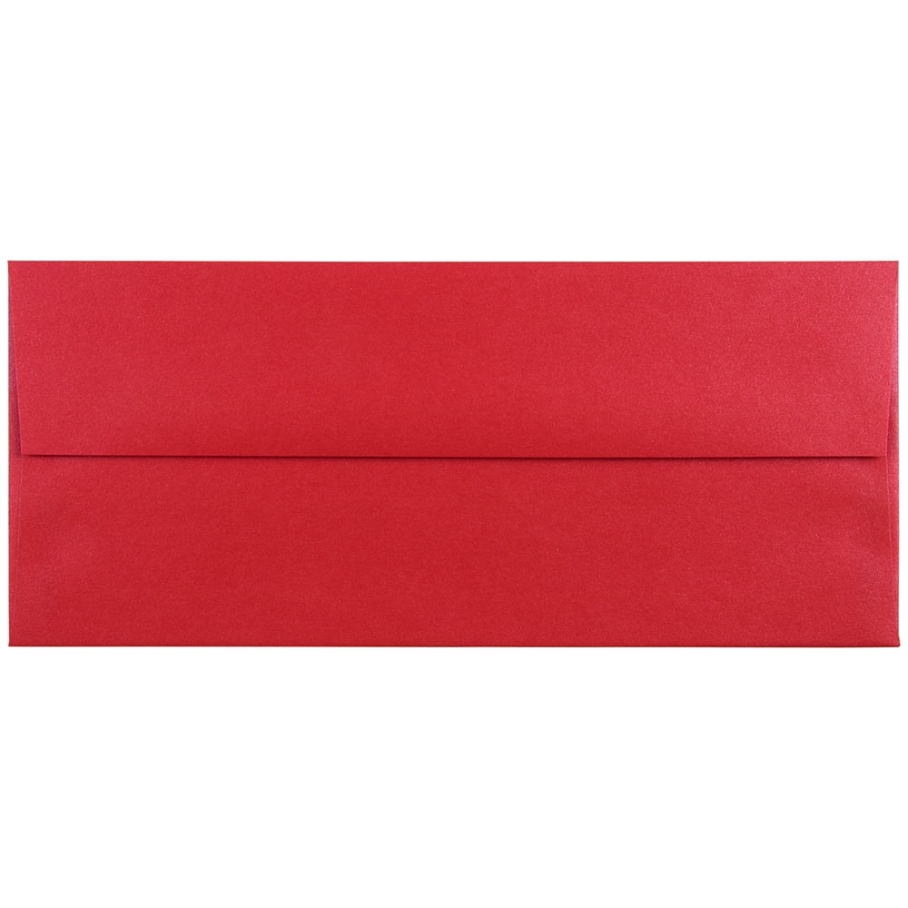 JAM Paper #10 Envelopes, 4 1/8 x 9 1/2, Red Metallic, 25/Pack, Jupiter ...