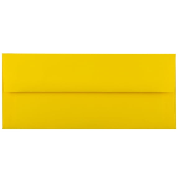 JAM Paper #10 Envelopes, 4 1/8 x 9 1/2, Yellow, 50 per Pack - Walmart.com