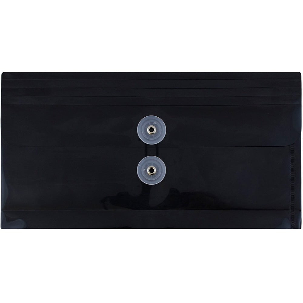 JAM Paper #10 Plastic Business Envelope with Button and String Tie ...