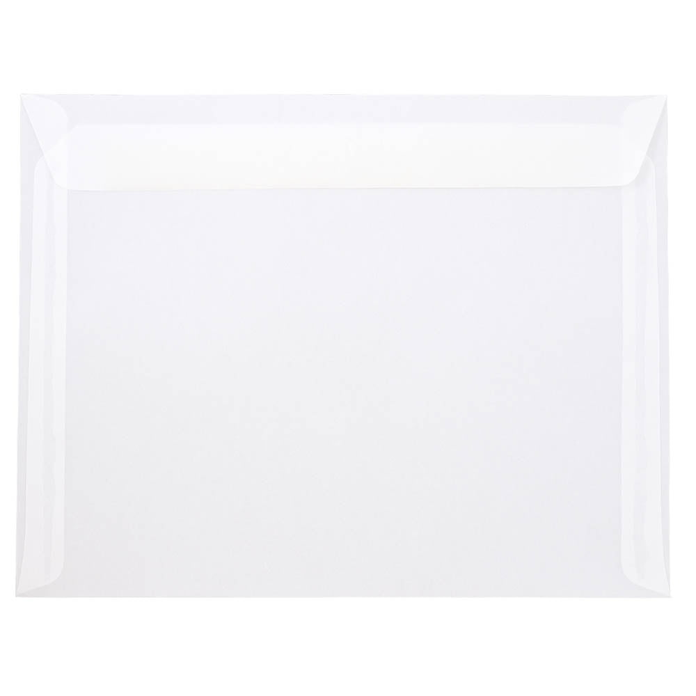 JAM Paper 10 x 13 Booklet Translucent Envelopes, 10/Pack, Clear ...