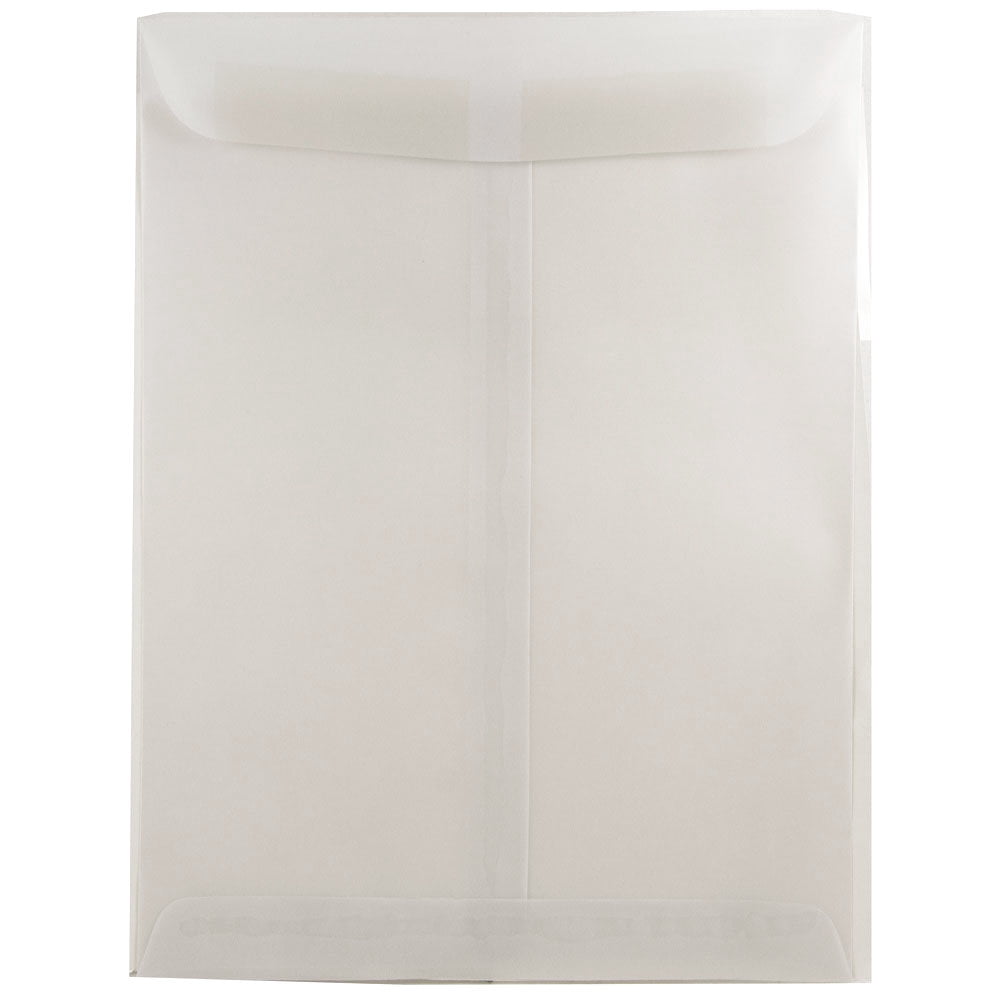 JAM Paper 10 x 13 Open End Translucent Envelopes, 25 per Pack, Clear ...