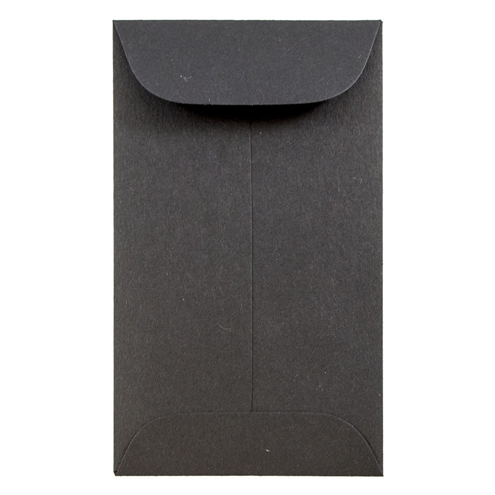 JAM Paper #3 Coin Envelopes, 2 1/2 x 4 1/4, Black, 25/Pack - Walmart.com