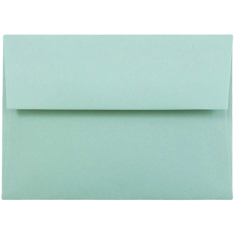 JAM Paper 4Bar A1 Envelopes, 3 5/8 x 5 1/8, Aqua Blue, 25/Pack ...