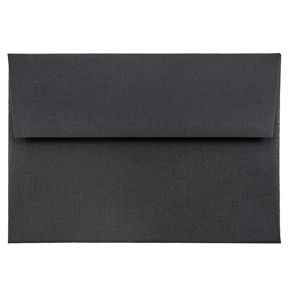 JAM Paper 4Bar A1 Envelopes, 3 5/8 x 5 1/8, Black Linen, 250/Pack ...