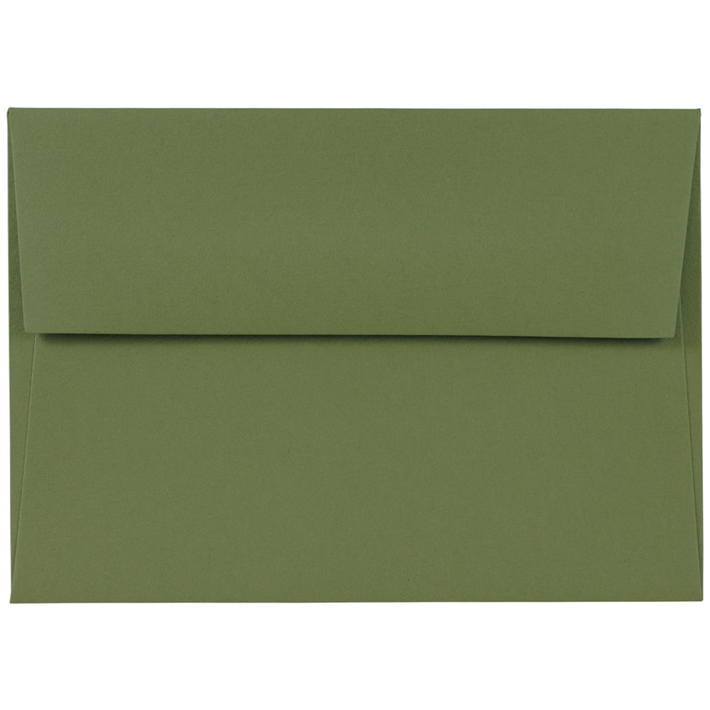 JAM Paper 4Bar A1 Envelopes, 3 5/8 x 5 1/8, Olive Green, 25/Pack ...