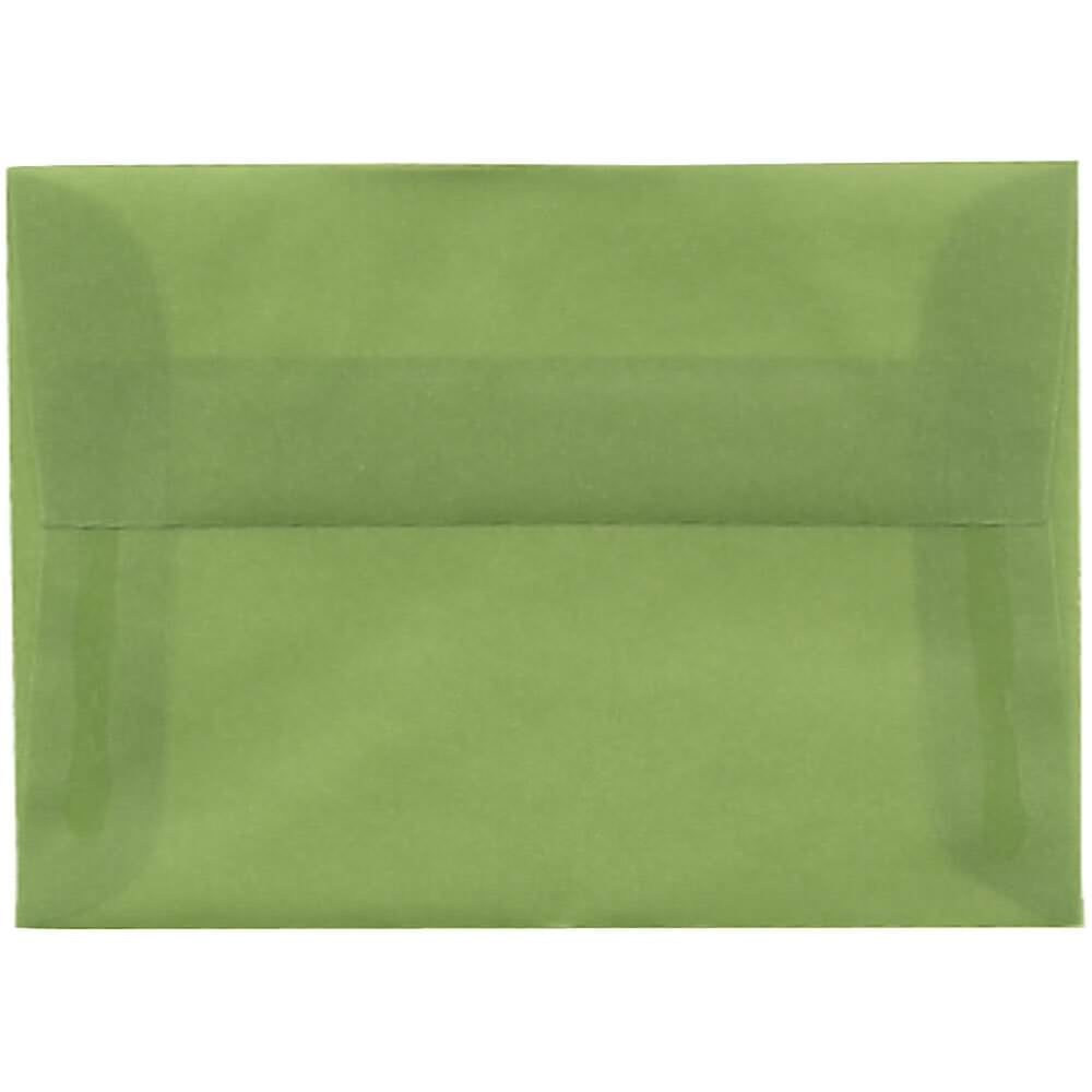 JAM Paper 4Bar Translucent Envelopes, 3 5/8 x 5 1/8, Leaf Green, 250 ...