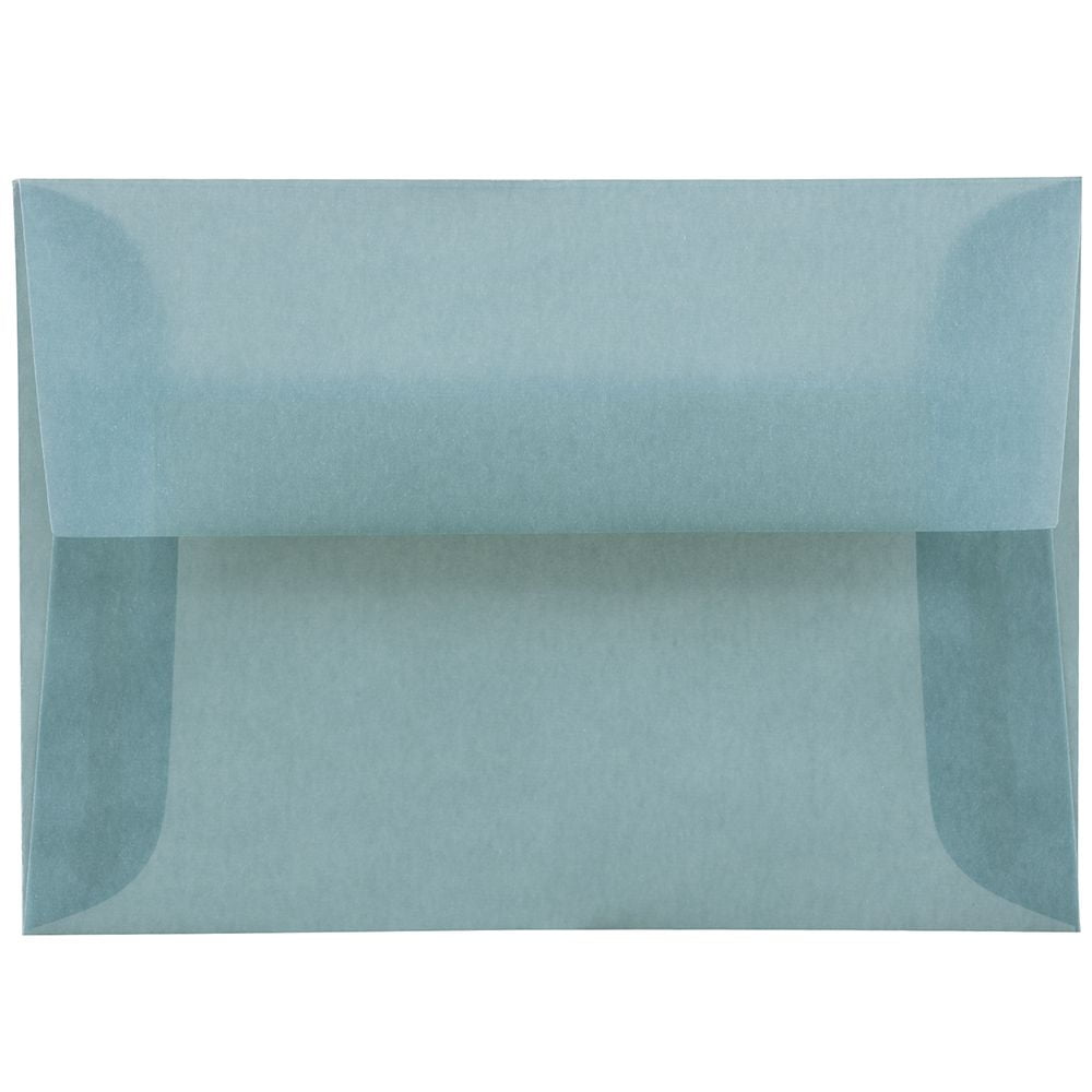 JAM Paper 4Bar Translucent Envelopes, 3 5/8 x 5 1/8, Ocean Blue, 25 ...