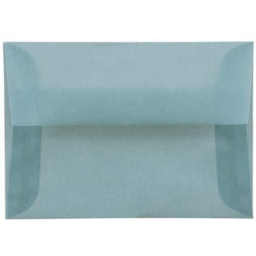 JAM Paper 4Bar Translucent Envelopes, 3 5/8 x 5 1/8, Ocean Blue, 50 ...