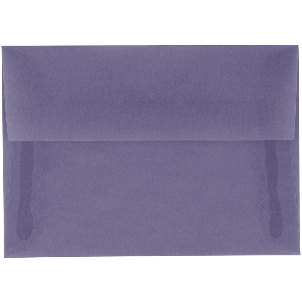 JAM Paper 4Bar Translucent Envelopes, 3 5/8 x 5 1/8, Wisteria Purple ...