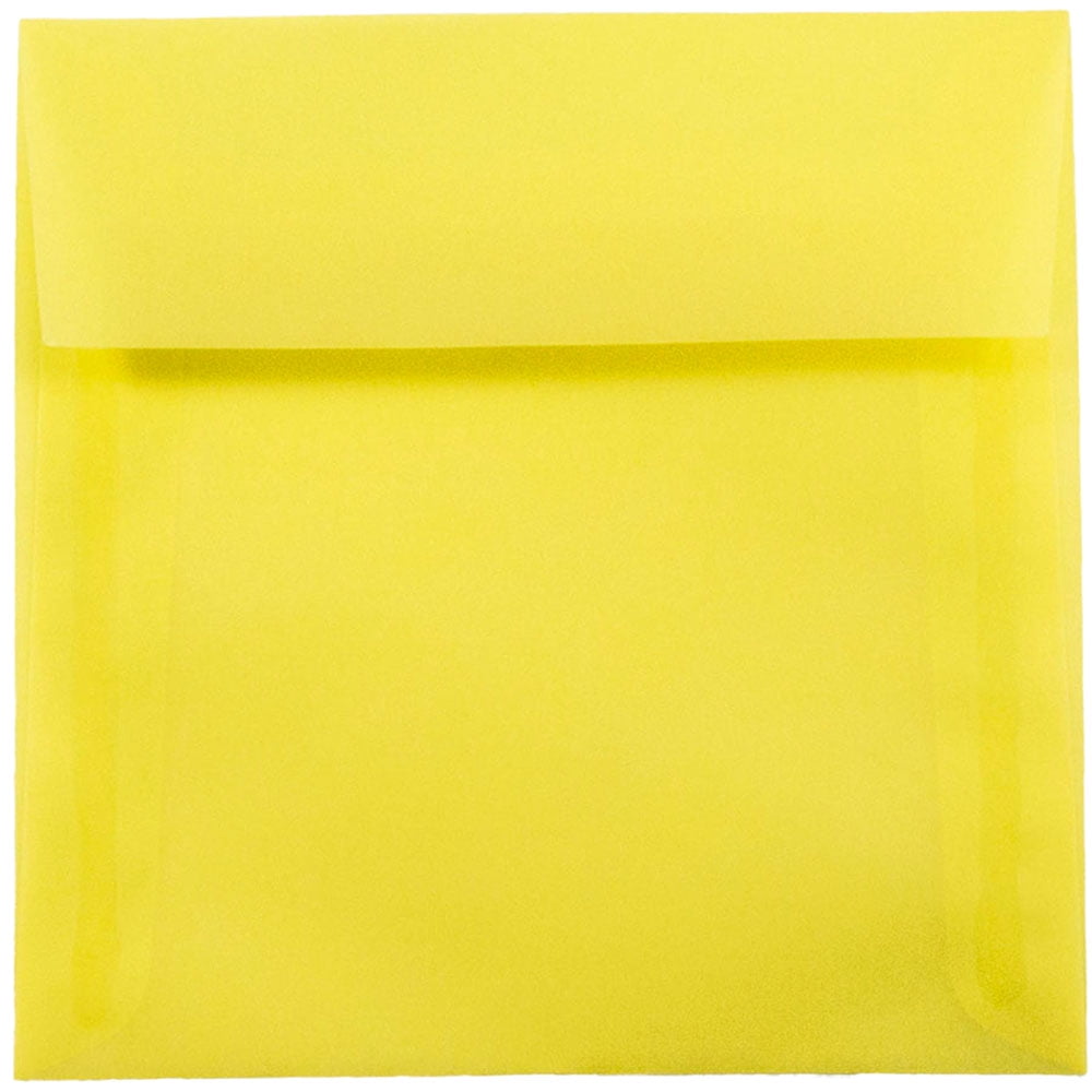 JAM Paper 5.5 x 5.5 Square Translucent Vellum Invitation Envelopes ...