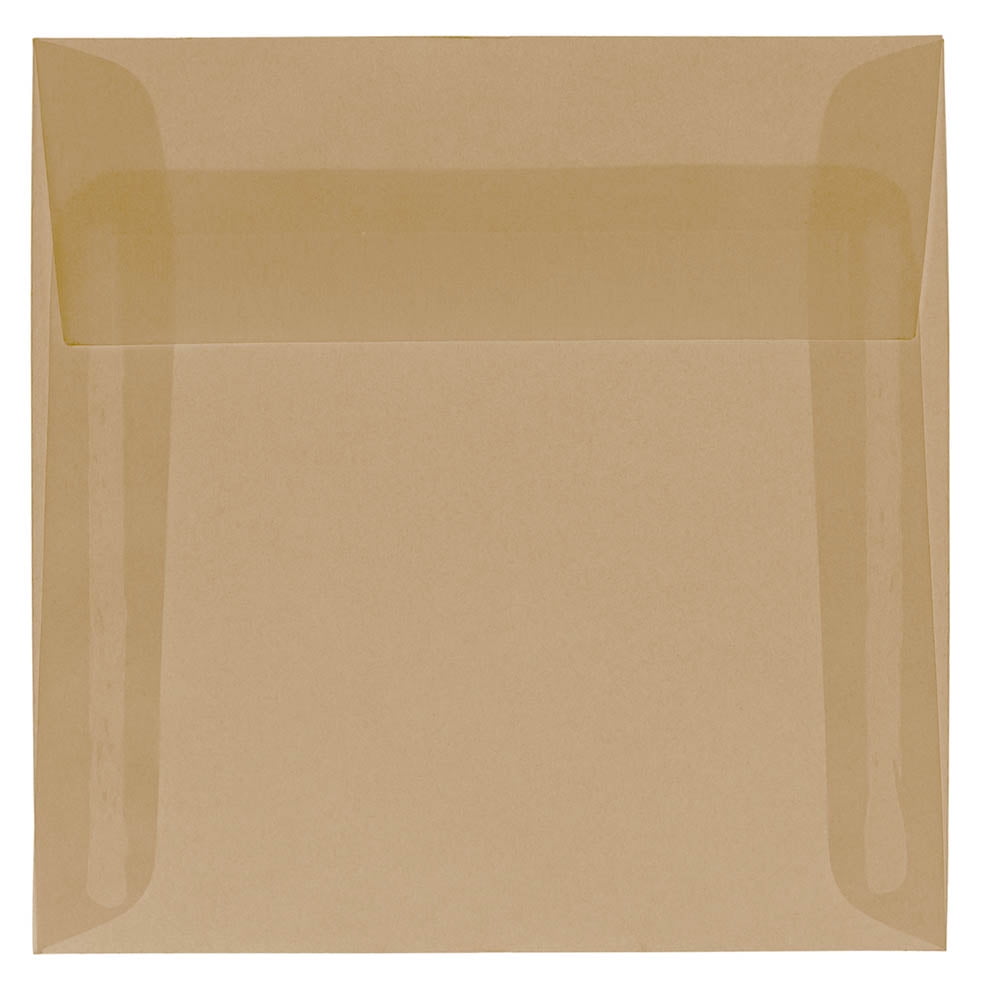 JAM Paper 5.5x5.5 Translucent Envelopes, Ivory, 250/Box, Spring Ochre ...