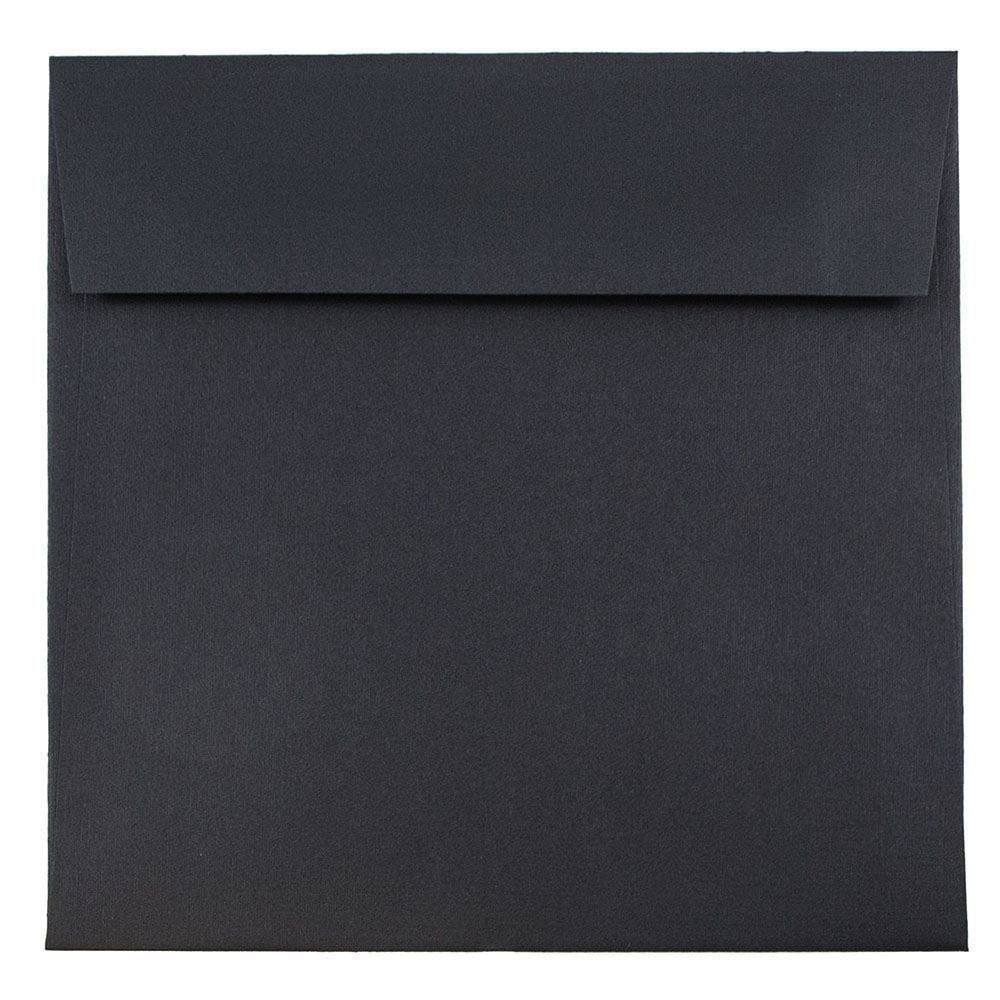 JAM Paper 6.5 x 6.5 Square Envelopes, Black Linen, 50/Pack - Walmart.com