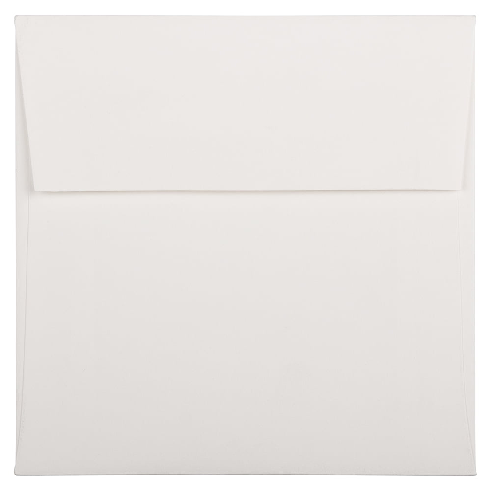 JAM Paper 6 x 6 Square Metallic Invitation Envelopes, Bright White Wove ...