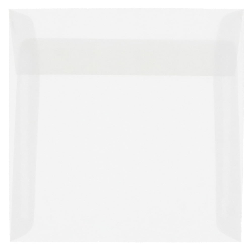 JAM Paper 6 x 6 Translucent Envelopes, Clear, 25/Pack - Walmart.com