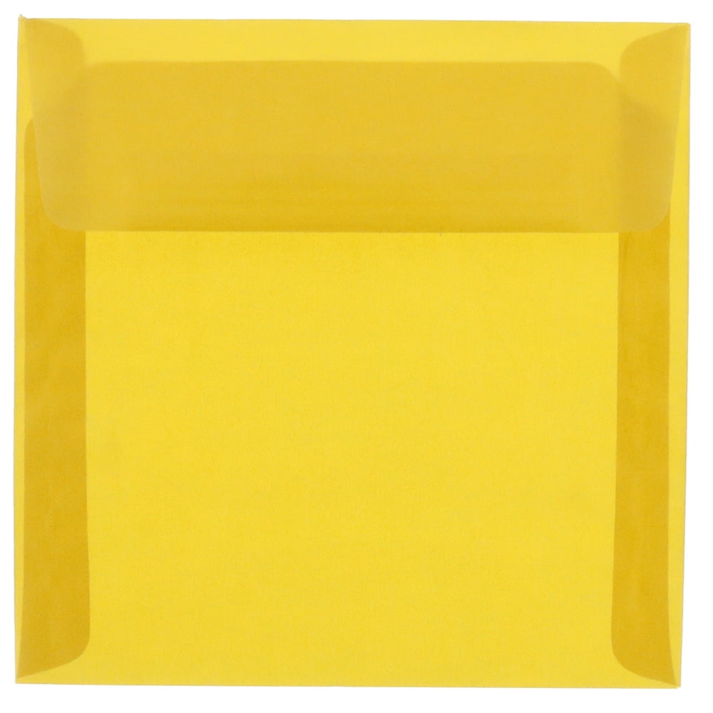 JAM Paper 6 x 6 Translucent Envelopes, Gold, 25/Pack - Walmart.com
