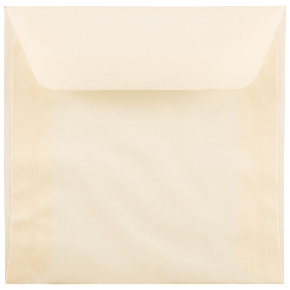 JAM Paper 6 x 6 Translucent Envelopes, Ivory, 25/Pack - Walmart.com