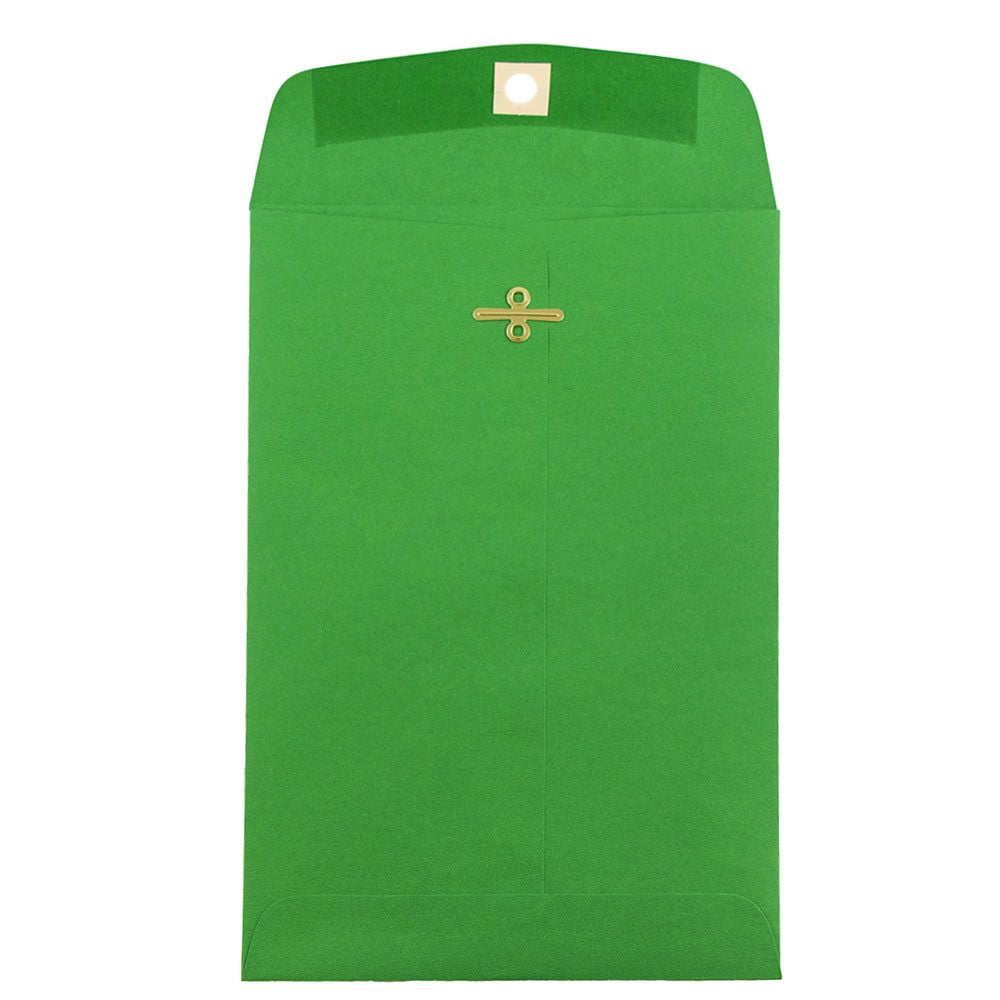 JAM Paper 6 x 9 Clasp Envelopes, Green, 25/Pack - Walmart.com