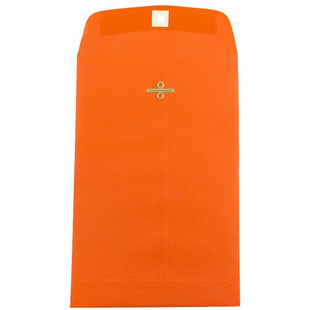 JAM Paper 6 x 9 Clasp Envelopes, Orange, 25/Pack - Walmart.com