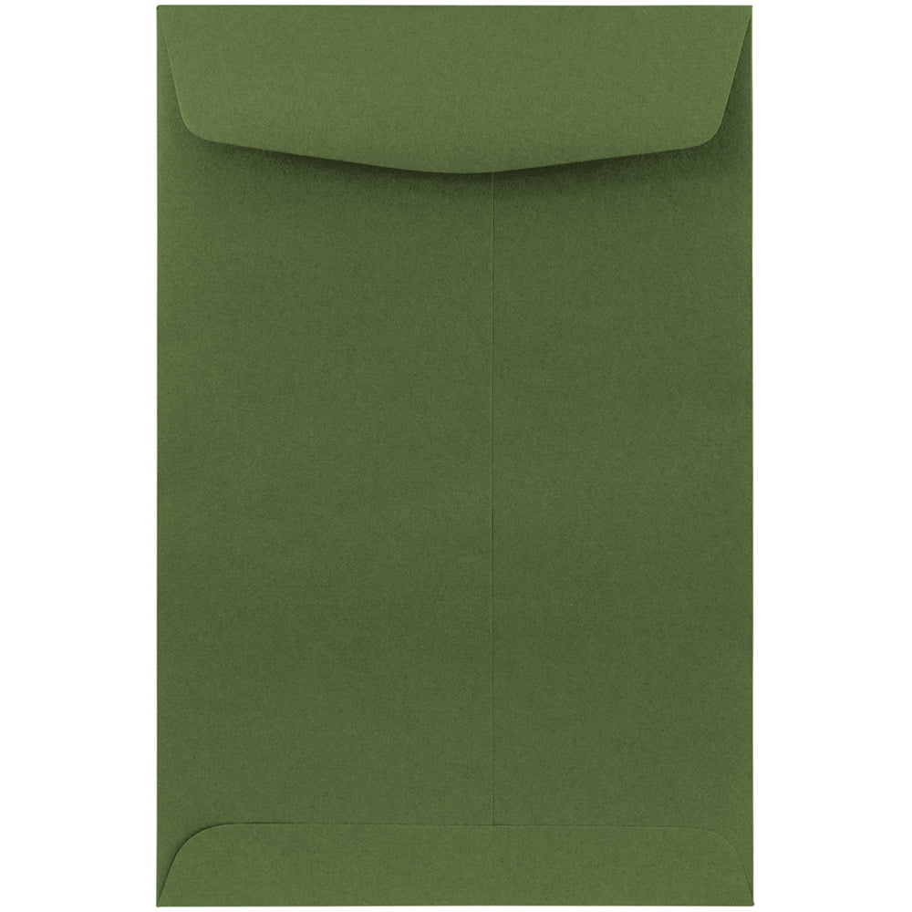 JAM Paper 6 x 9 Open End Envelopes, Olive, 10/Pack - Walmart.com