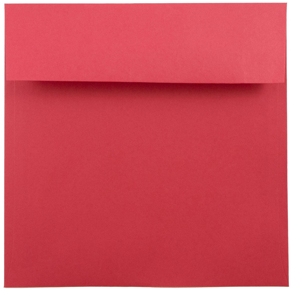 JAM Paper 7 1/2 x 7 1/2 Square Envelopes, Red, 100/Pack - Walmart.com