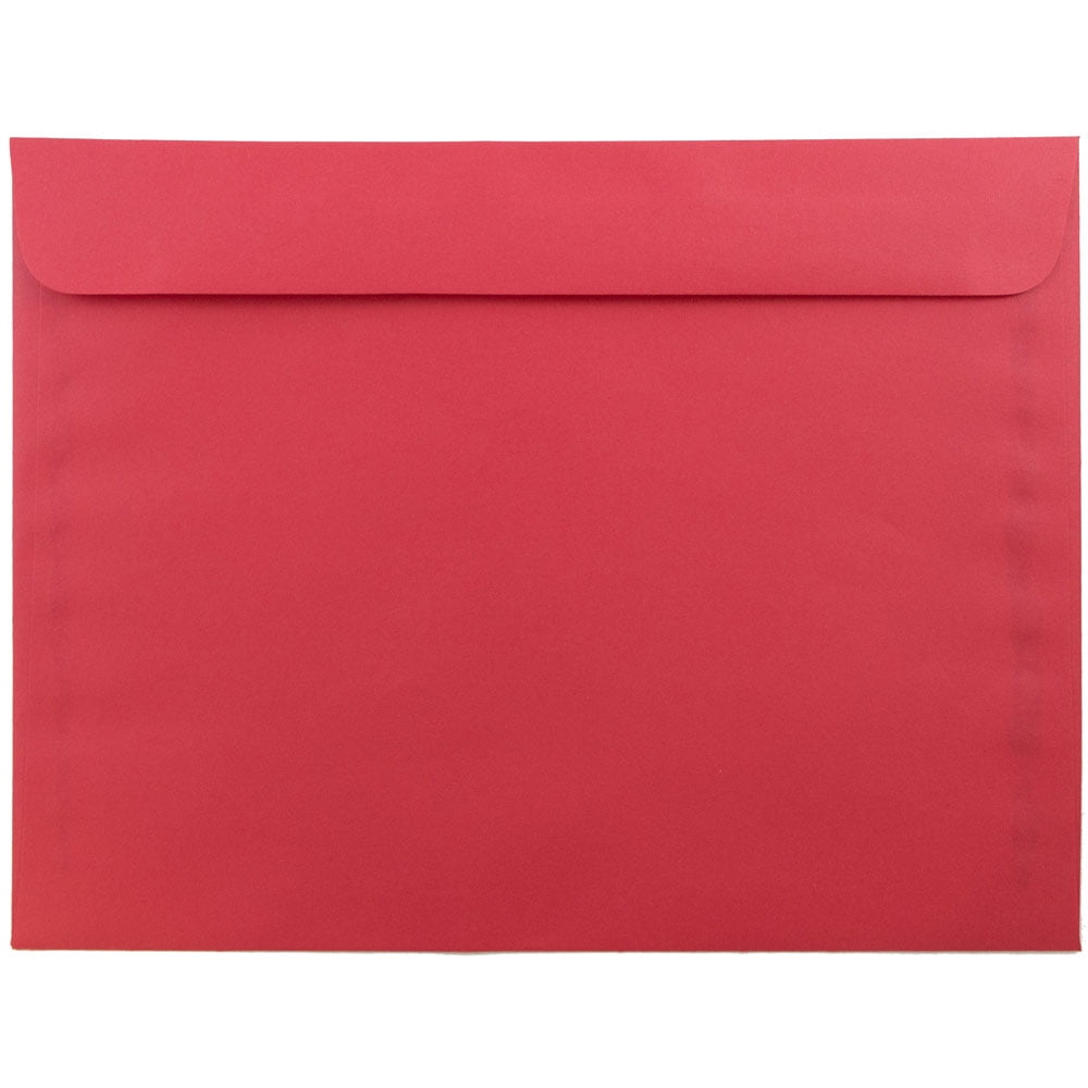 JAM Paper 9 x 12 Booklet Colored Recycled Envelopes, Red Recycled, Bulk ...