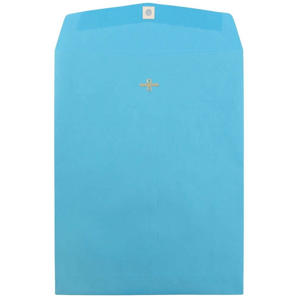 JAM Paper Business Flat Mail, Brite Hue Blue Recycled 9 x 12 Clasp ...