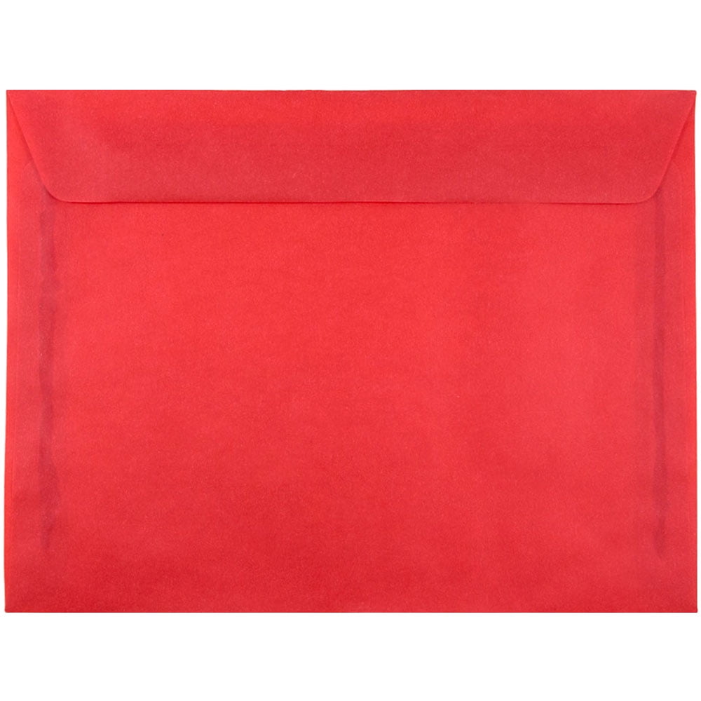JAM Paper 9 x 12 Translucent Envelopes, Primary Red, 25/Pack - Walmart.com
