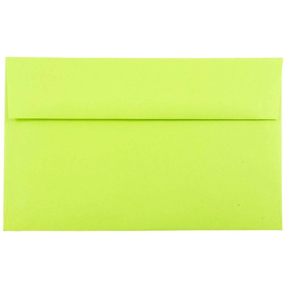 JAM Paper A10 Envelopes, 6 x 9 1/2, 25/Pack, Lime Green - Walmart.com