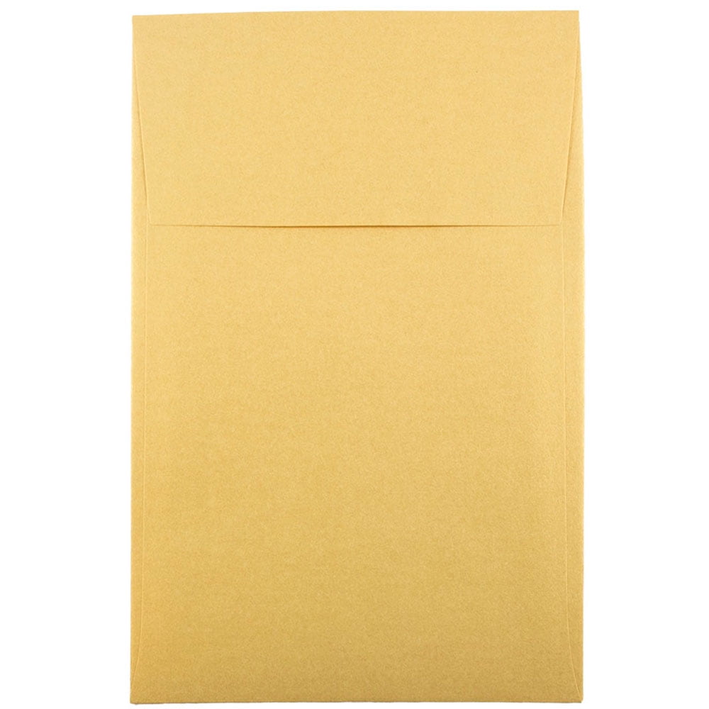JAM Paper A10 Policy Envelopes, 6 x 9 1/2, 25/Pack, Gold Metallic ...