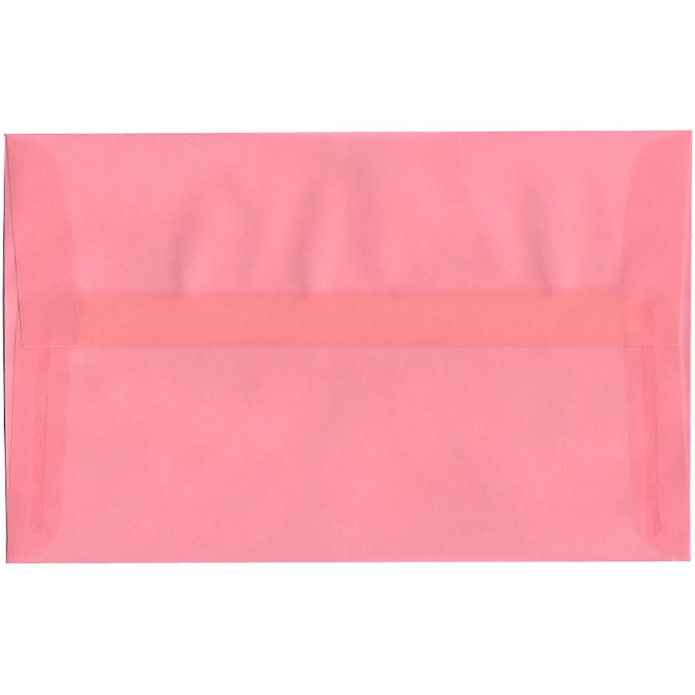JAM Paper A10 Translucent Envelopes, 6 x 9 1/2, Pink, 25/Pack, Blush ...