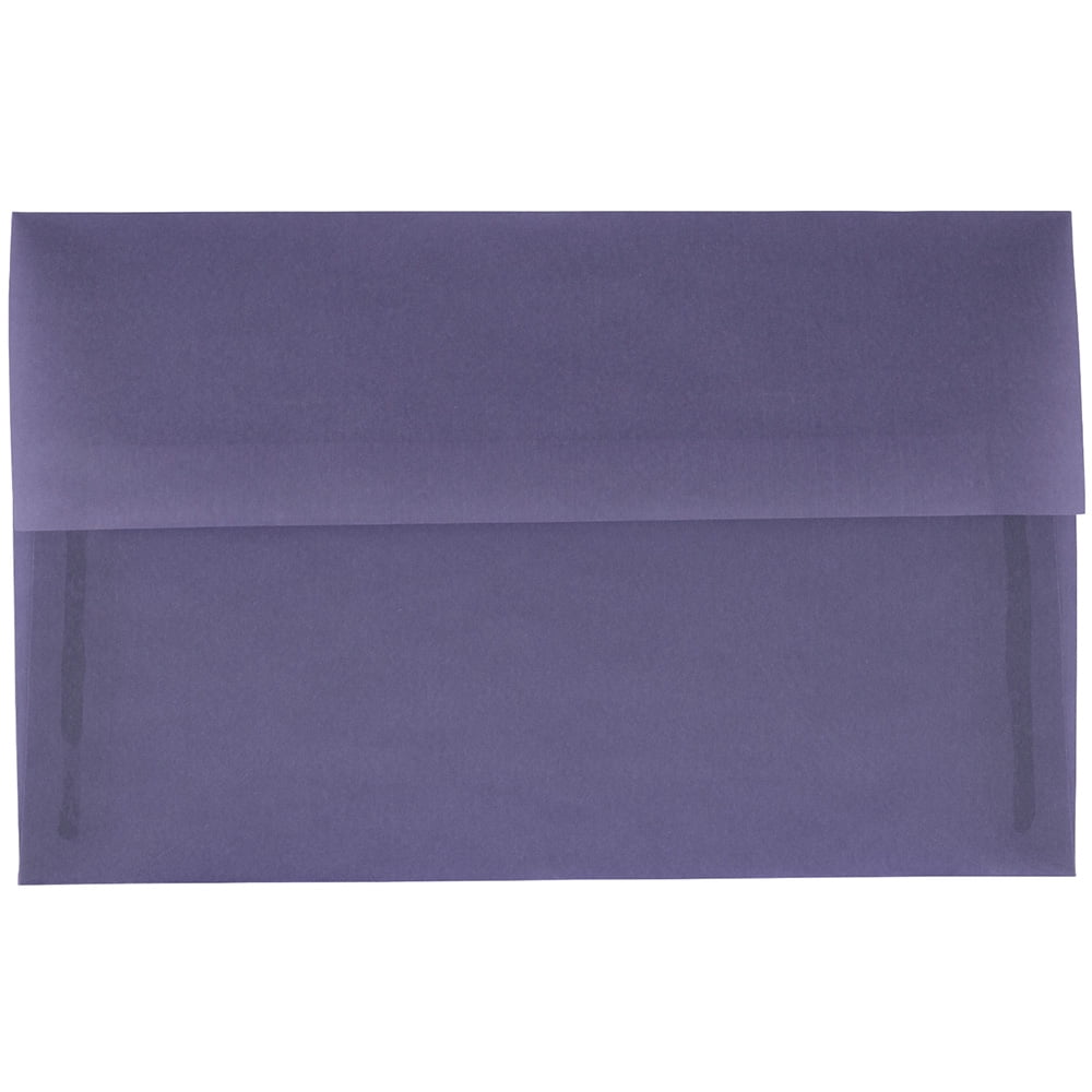 JAM Paper A10 Translucent Envelopes, 6 x 9 1/2, Wisteria Purple, 25 per ...