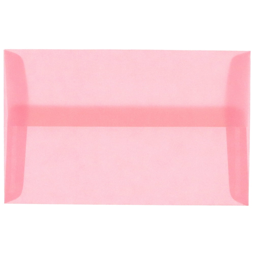JAM Paper - A2 (4 3/8 x 5 3/4) Blush Pink Translucent Vellum (see ...