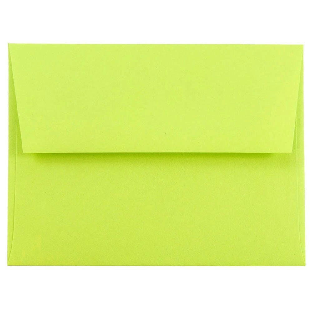 JAM Paper A2 Envelopes, 4 3/8 x 5 3/4, Lime Green, 50 per Pack ...