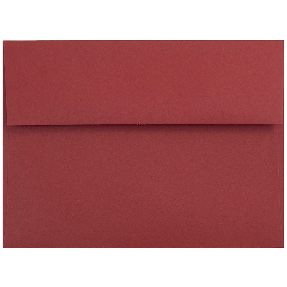 JAM Paper A7 Envelopes, 5 1/4 x 7 1/4, Dark Red, 50/Pack - Walmart.com