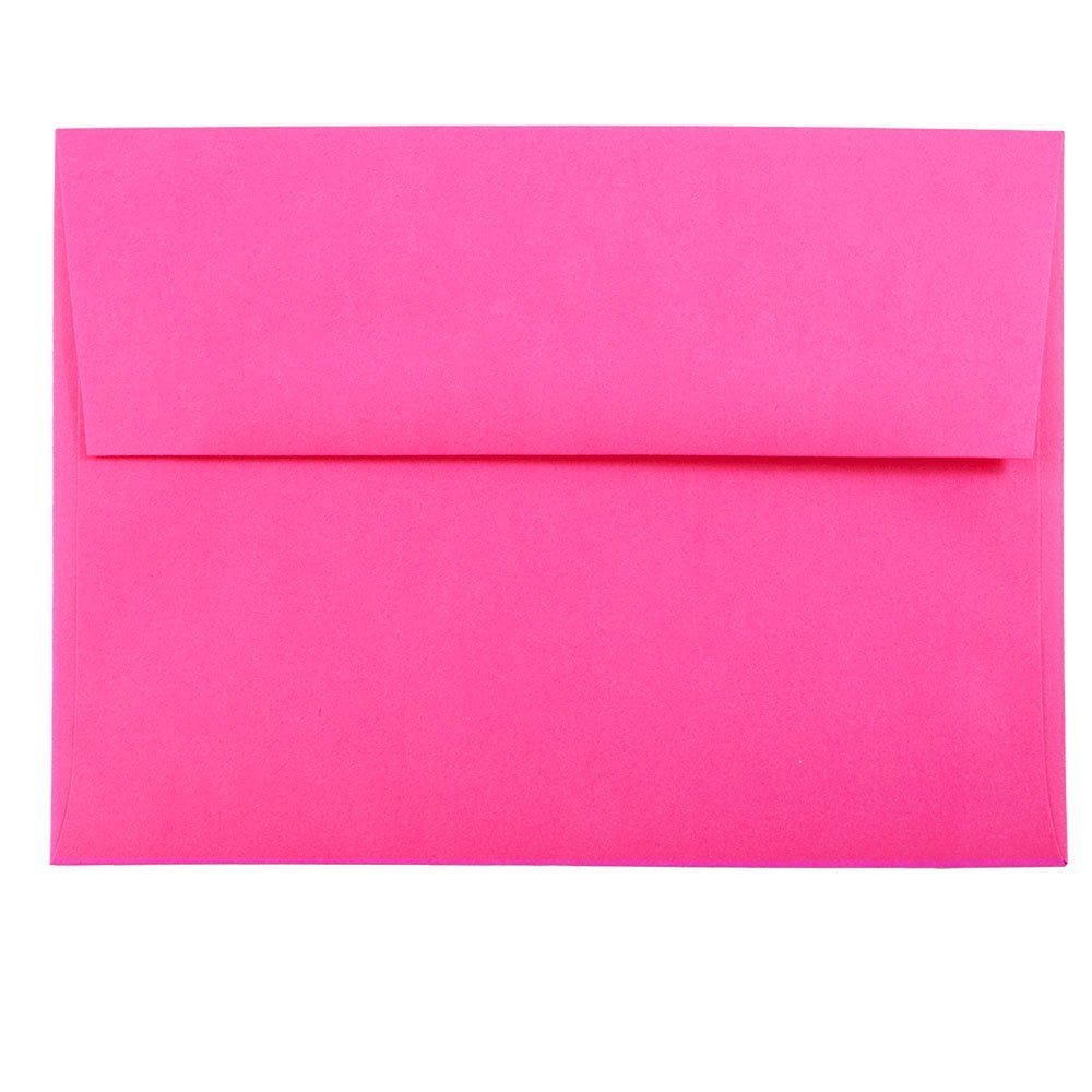 JAM Paper A7 Envelopes, 5 1/4 x 7 1/4, Fuchsia, 50 per Pack - Walmart.com