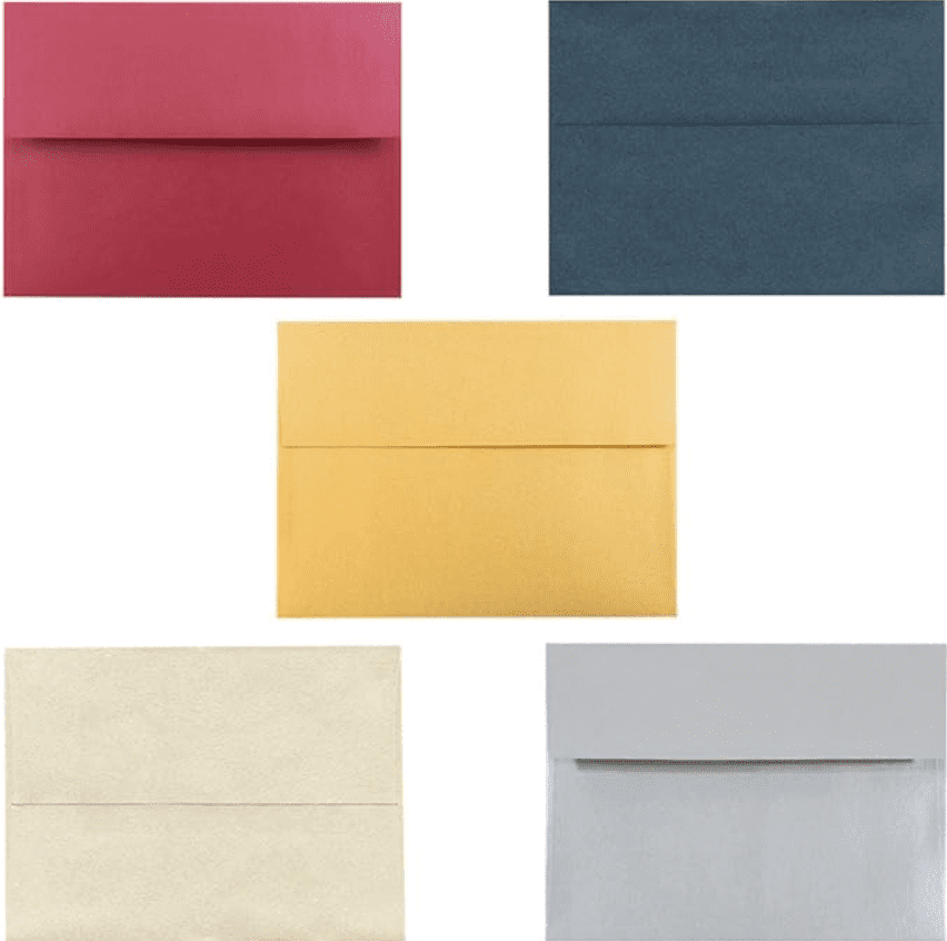 JAM Paper A7 Envelopes, 5.3x7.3, 125/Pack, Assorted Metallic Colors ...