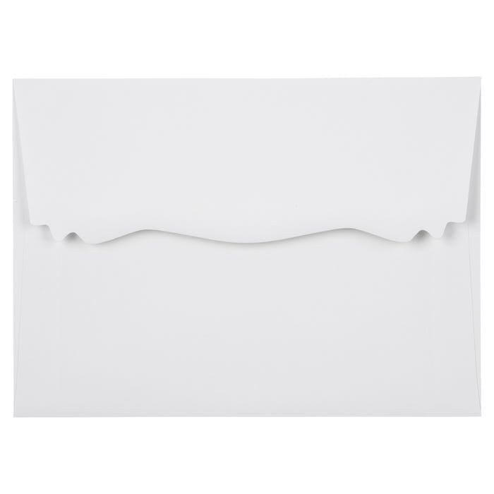 JAM Paper A7 Squiggle Flap Invitation, 28lb, White, 5 1/4 x 7 1/4, 50 ...
