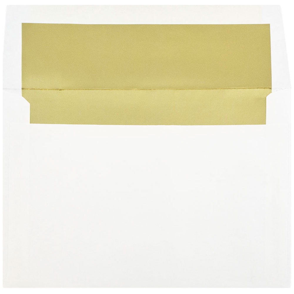JAM Paper A8 Foil Lined Invitation Envelopes, 5 1/2 x 8 1/8, White with ...