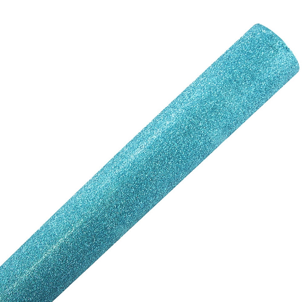 JAM Paper Aqua Blue Glitter Wrapping Paper, All Occasion, 25 Sq. ft., 1 ...
